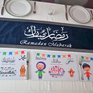 Ramadan Decoration, Placemat, Personalized Kids Placemat, Ramadan Gift ...