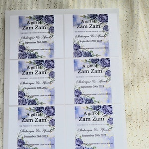 Zam Zam Water Stickers, Islamic Stickers, Aqiqa, Muslim Baby Gift ...