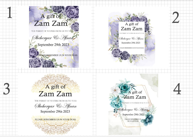 Zam Zam Water Stickers, Islamic Stickers, Muslim Baby Gift, Aqiqa ...