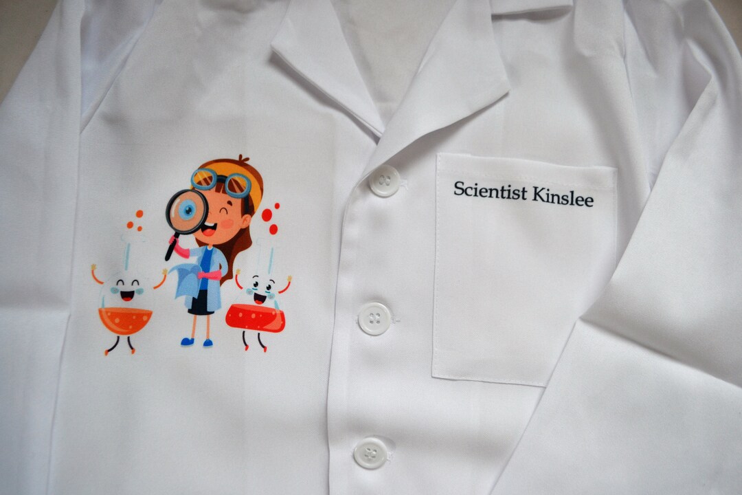 Personalized Kids Science Lab Coat, Personalized Veterinarian Kids Coat ...