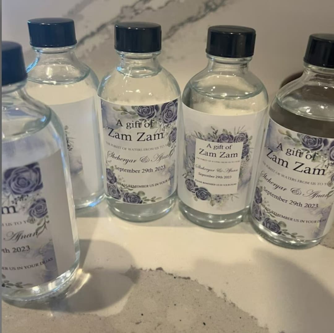 Zam Zam Water Stickers, Islamic Stickers, Muslim Baby Gift, Aqiqa ...