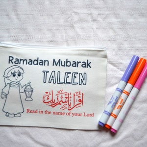 Personalized Ramadan Pouches, Ramadan Kids Gift, Coloring, Eid Goodie ...
