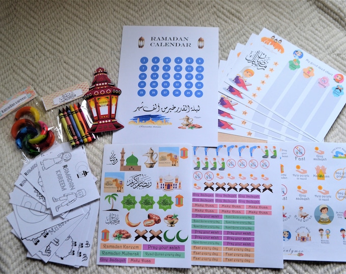Ramadan Kids Activity Kit, Islamic Kids Favors and Treats, Ramadan ...