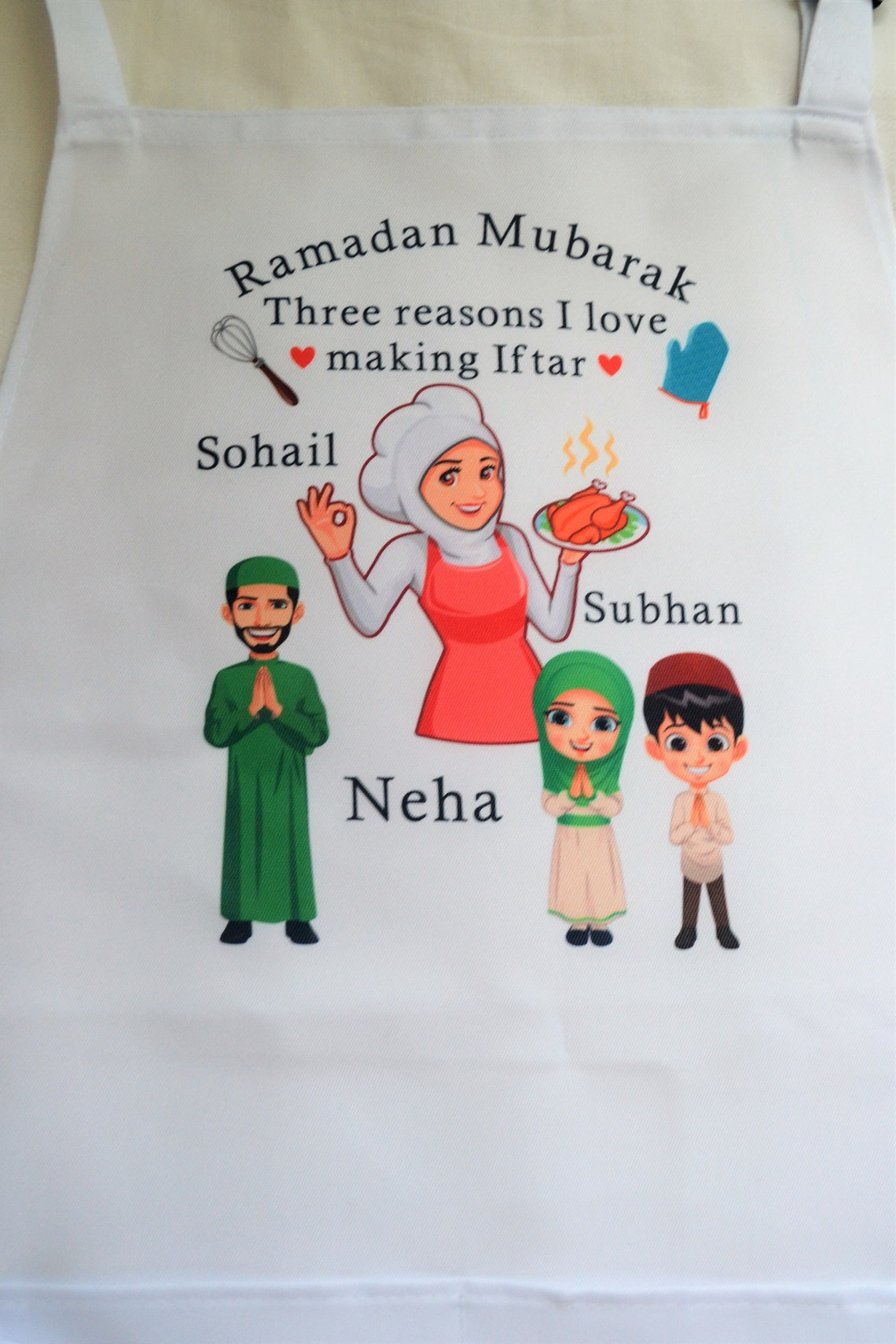Personalized Ramadan Apron for Kids and Adult, Personalized Kids Apron ...
