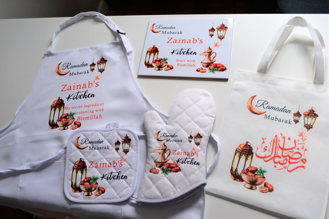Ramadan Gift Set, Ramadan Decoration, Ramadan Oven Mitt and Pot Holder ...