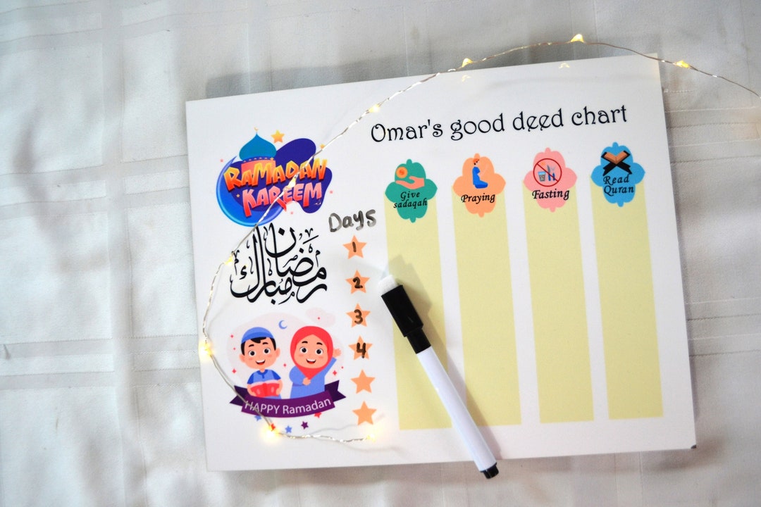 Kids Good Deeds Sign, Ramadan Decoration, Ramadan Wood Sign, Ramadan ...