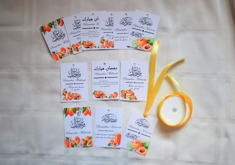 Ramadan Tags, Ramadan Set of 6 Tags, Islamic Gift Tags, Arabic ...