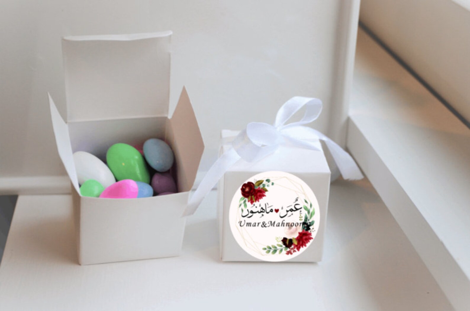 Set of 10 Nikah Goodie Bags Nikah Candy Box Personalized | Etsy