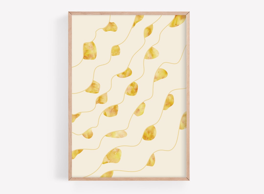 Yellow Abstract Minimalist Watercolor Texture Instant Download ...