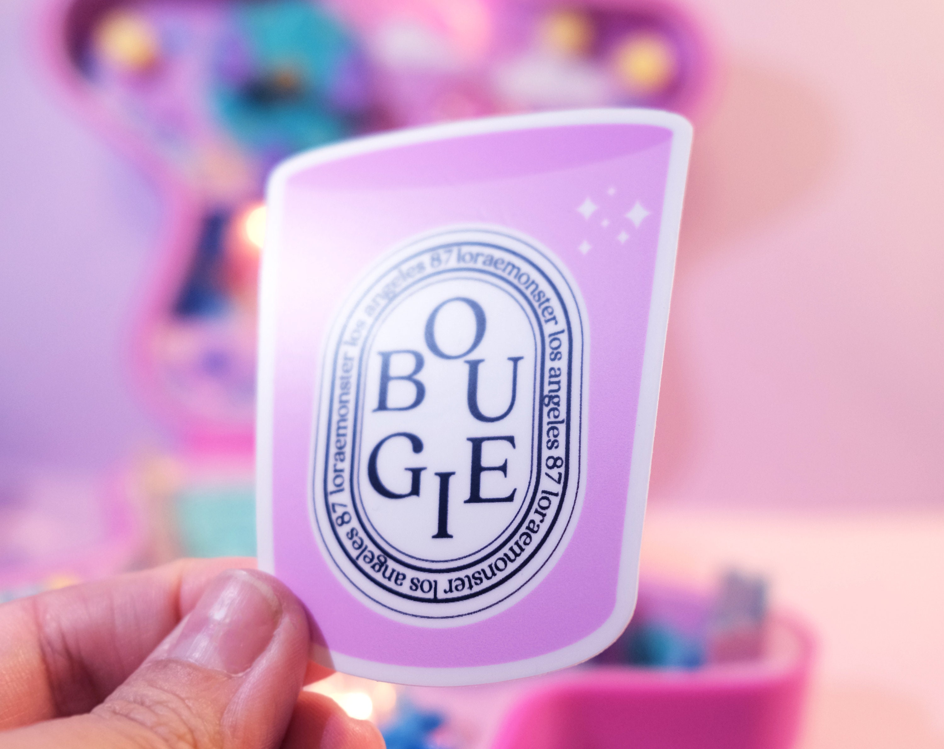 Diptyque Pink Sticker, Paris Aesthetic, Luxury Candle Laptop Decal, - Etsy