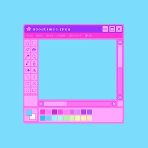 MS Paint 90s Pink Clear Decal Sticker - Etsy Canada