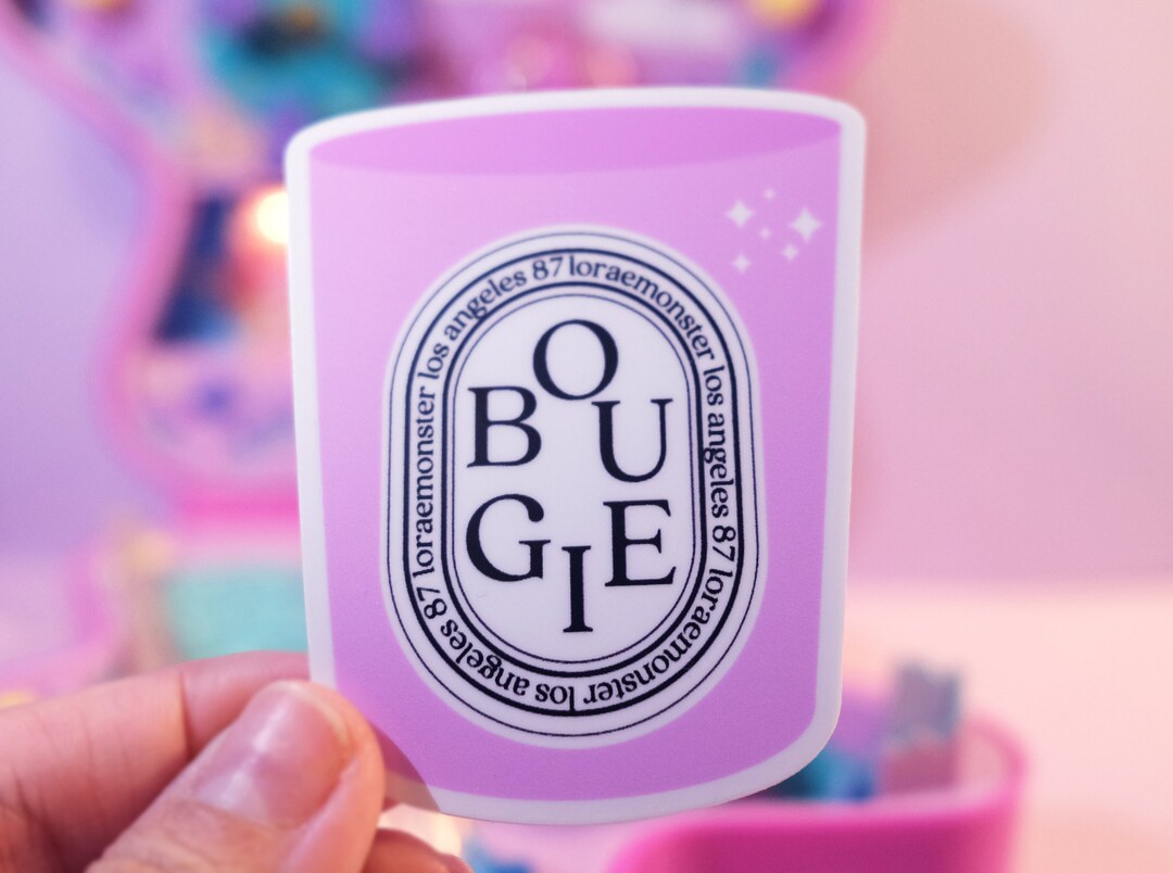Diptyque Pink Sticker, Paris Aesthetic, Luxury Candle Laptop Decal, - Etsy
