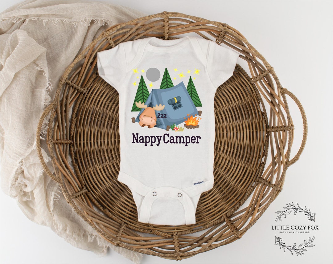 Nappy Camper Onesie®- Funny Camping Baby Gift- Camping Baby Shower Gift ...