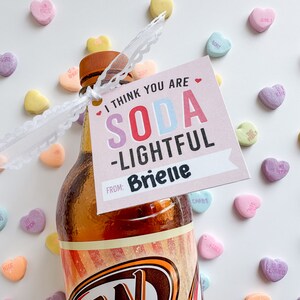Kids Valentines Cards I Think You Are Soda-lightful Valentine Tags ...