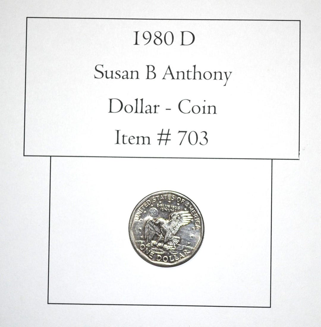 1980 D, Susan B Anthony Dollar Coin, # 703, Dollar Coins, Vintage Money ...
