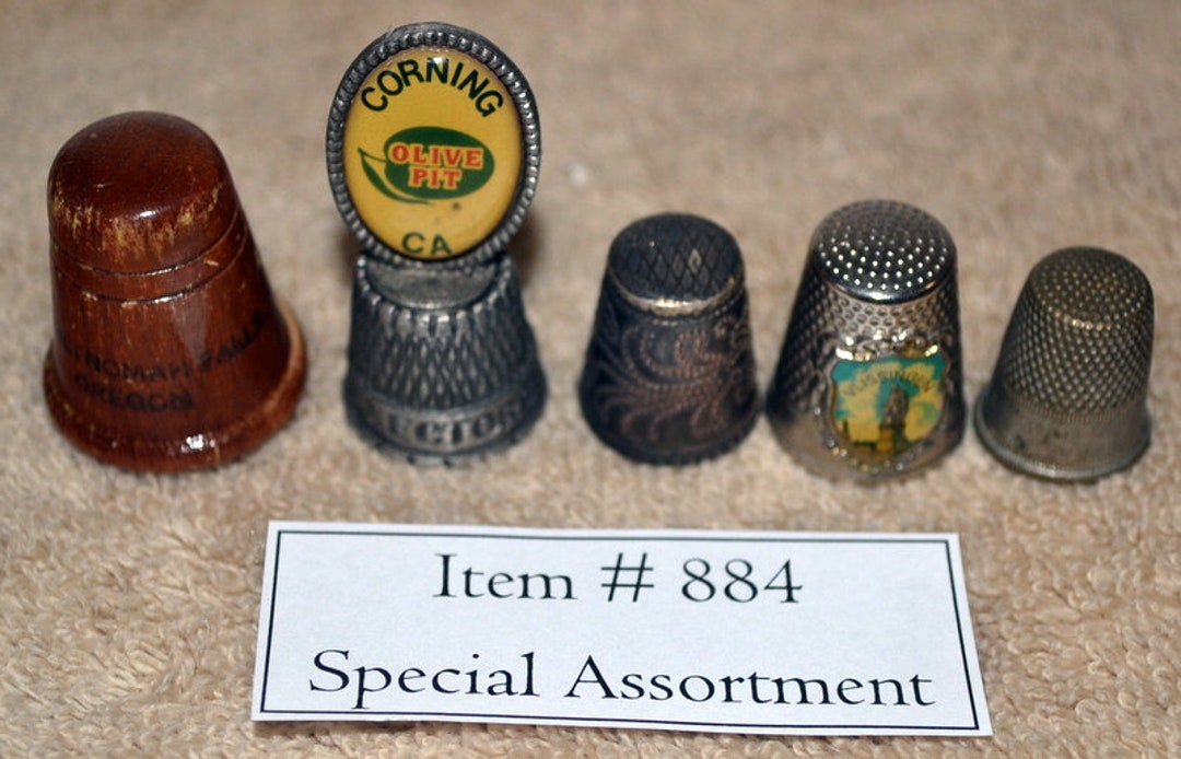 Thimbles, 5 Pcs, Special Assortment, # 884, Antique Thimbles, Antiques ...
