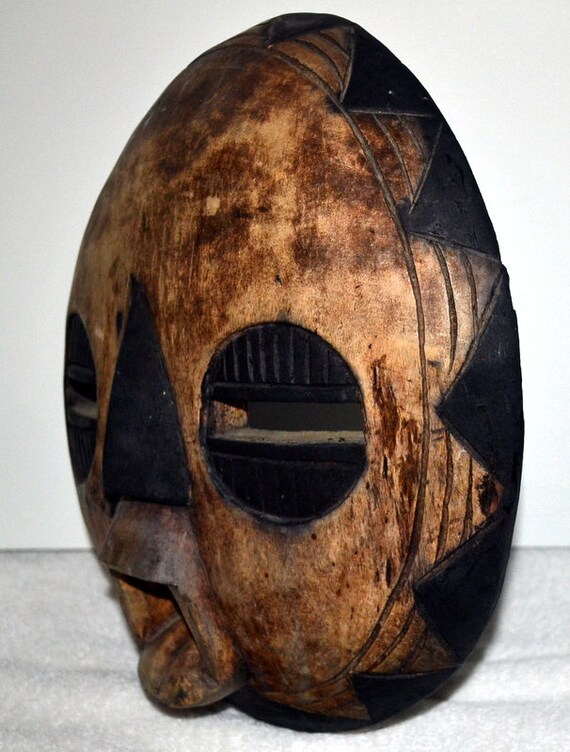 Ghana Mask, Handmade Ghana Mask, Wooden Ghana Mask, w… - Gem