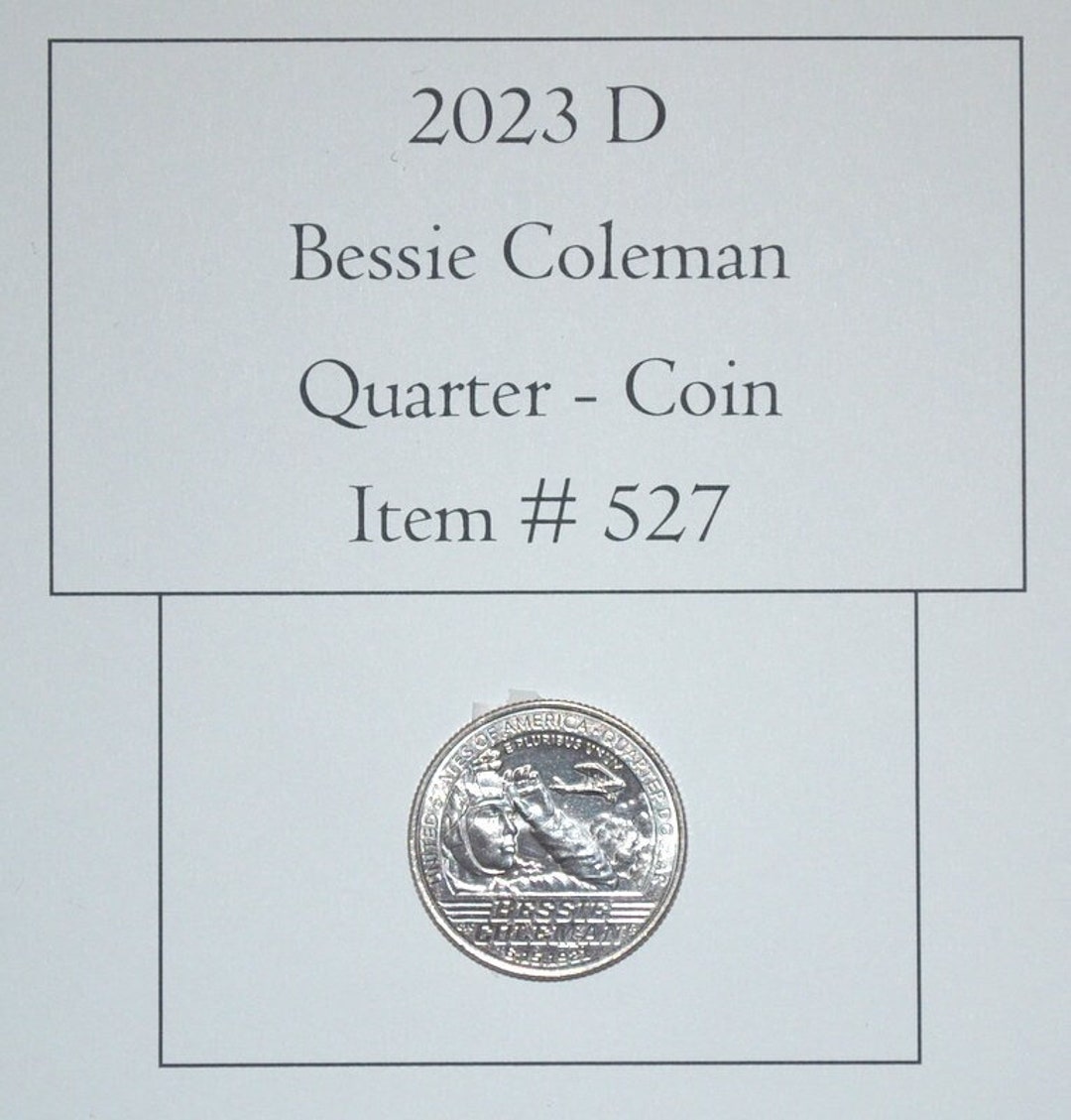 2023 D Bessie Coleman Quarter, # 527, Quarters, Vintage Money, Old ...
