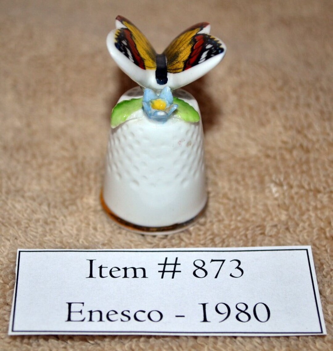 Thimble, Enesco, 1980, Bone China, 873, Antiques, Collectables, Vintage ...
