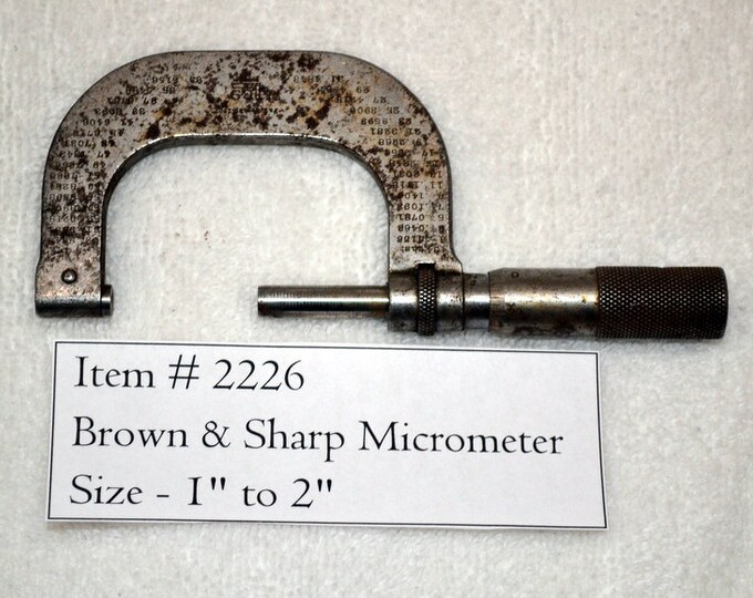 Micrometer, Brown & Sharp, 2226, Farm Tools, Mechanic Tools, Shop Tools ...