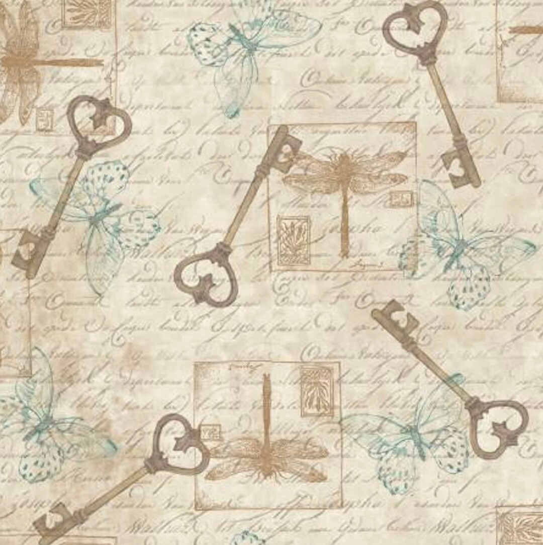 CLOSE OUT Keys to the Garden Key Toss beige 58453 by Susan Winget for ...