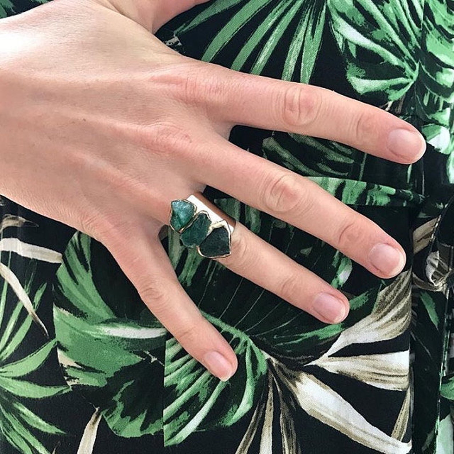 May Birthstone Ring Emerald Ring Raw Emerald Ring Raw Stone - Etsy ...