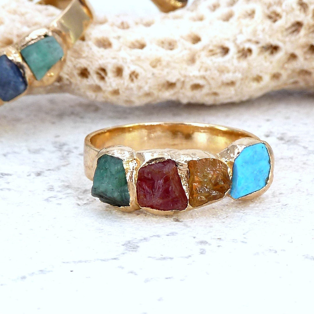 Birthstone Ring, Custom Birthstone Ring, Personalized Gift for Women ...