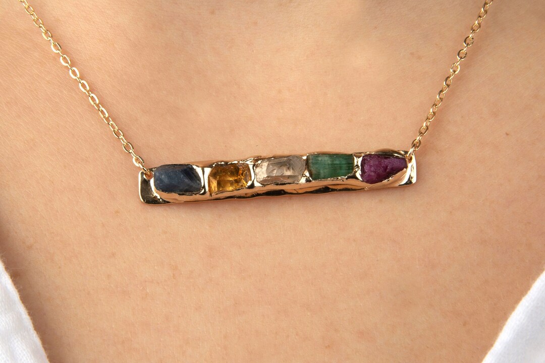 CUSTOM Birthstone Necklace, Mom Custom Necklace, Personalized Gift ...
