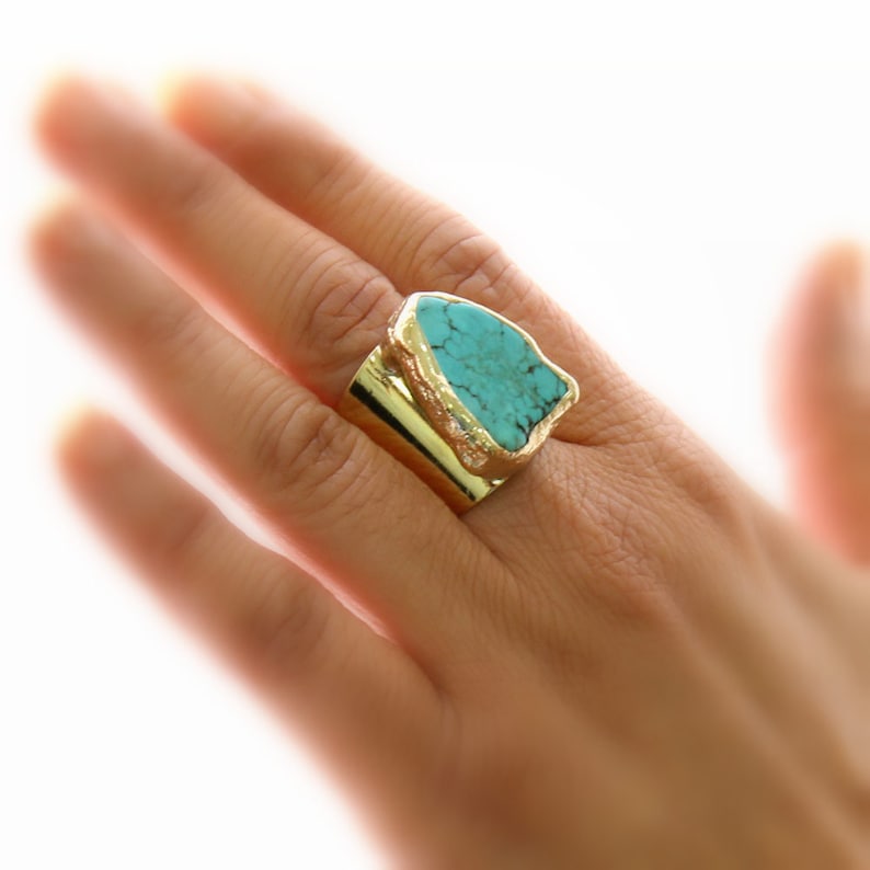 December Birthstone Ring Turquoise Ring Gemstone Ring - Etsy