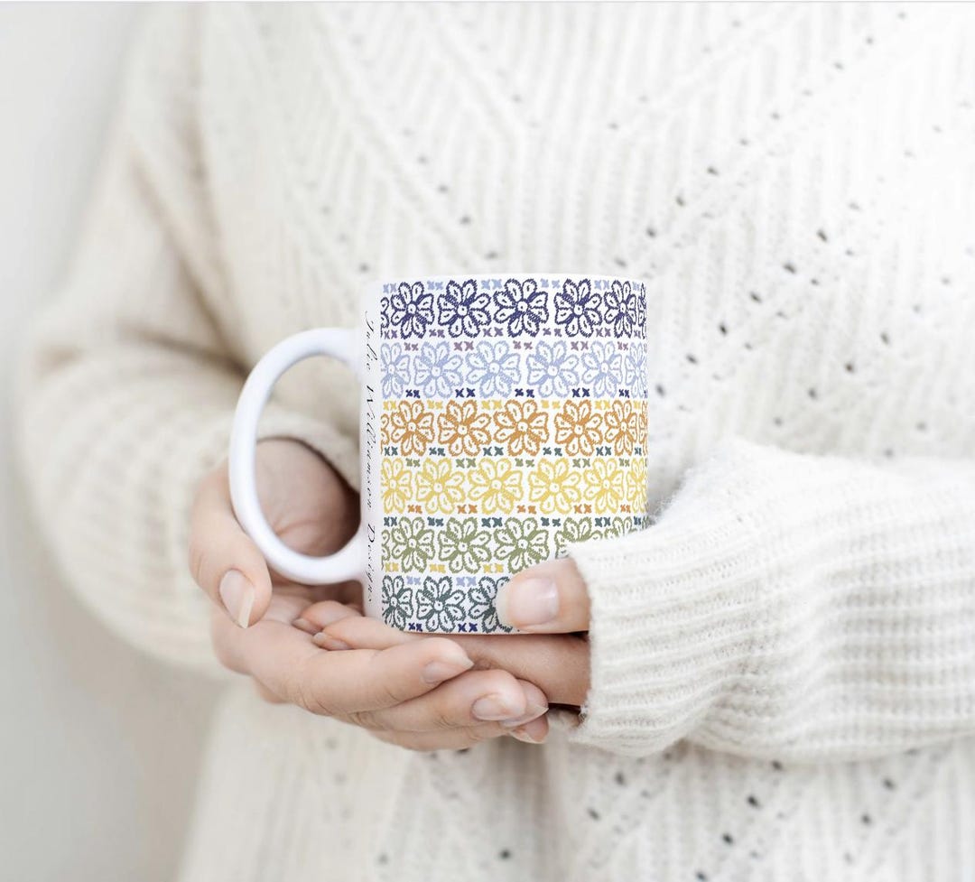 Fair Isle Mug: Shetland Knitting, Coffee Mug, Ceramic Cup - Etsy