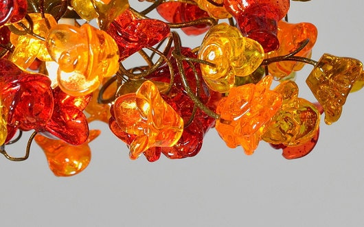 Pendant Lighting, Kitchen Island Lighting With Warm Color Roses Flowers ...