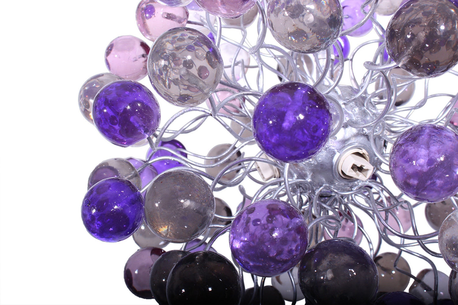 Ceiling Light Fixture Purple and gray color bubbles for | Etsy