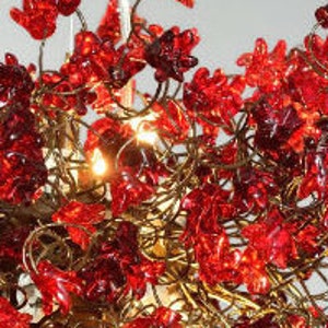 Red Light Fixture, Modern Hanging Chandeliers for Dining Room, Living ...