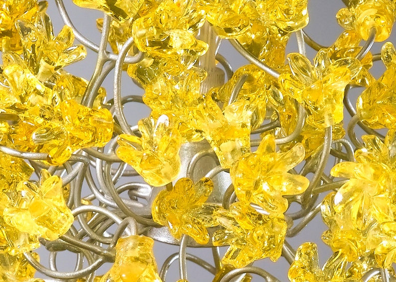 Yellow Flowers Hanging Lights for Hall, Bathroom, Bedside Lamp. - Etsy
