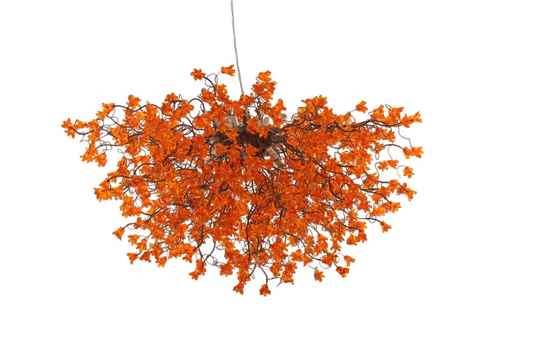 Orange Dining Room Lighting, Hanging Chandeliers With Orange Jumping ...