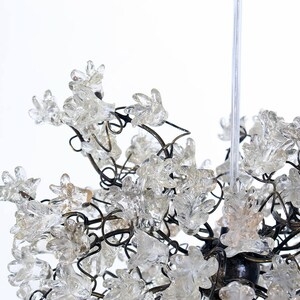 Clear Pendant Light, Light Fixture With Transparent Flowers Pendant ...