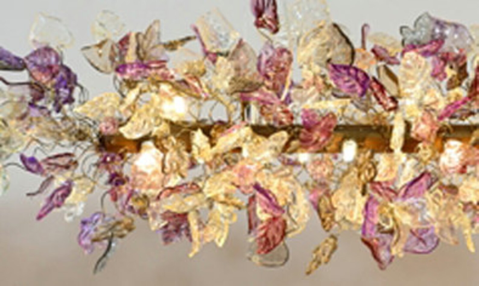 Ceiling Light Fixture With Flower & Leaves at Purple Gray and - Etsy