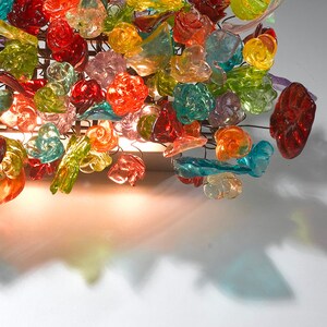 Up Sconce Lighting With Rainbow Flowers and Leaves for Hall, Living ...