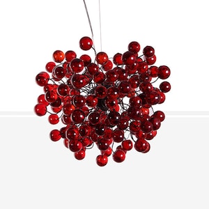Red Ceiling Lamp, Hanging Light With Red Bubbles for Dining Table ...