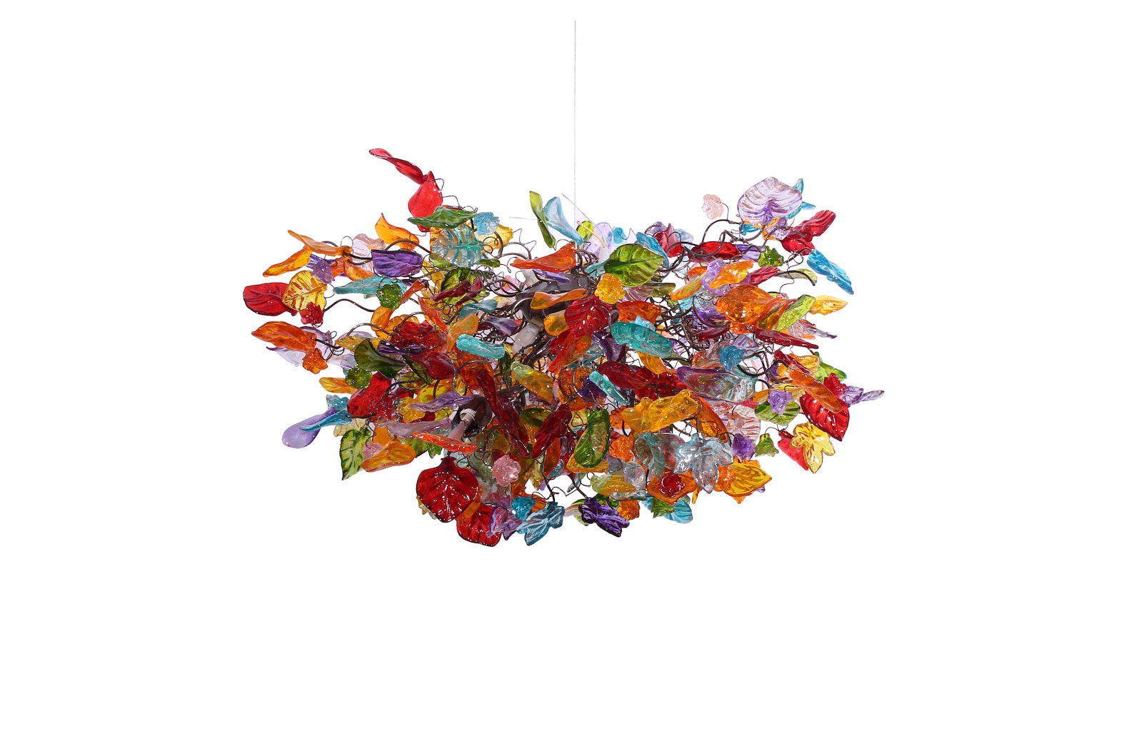 Hanging Modern Chandeliers With Colorful Flowers and Leaves - Unique ...