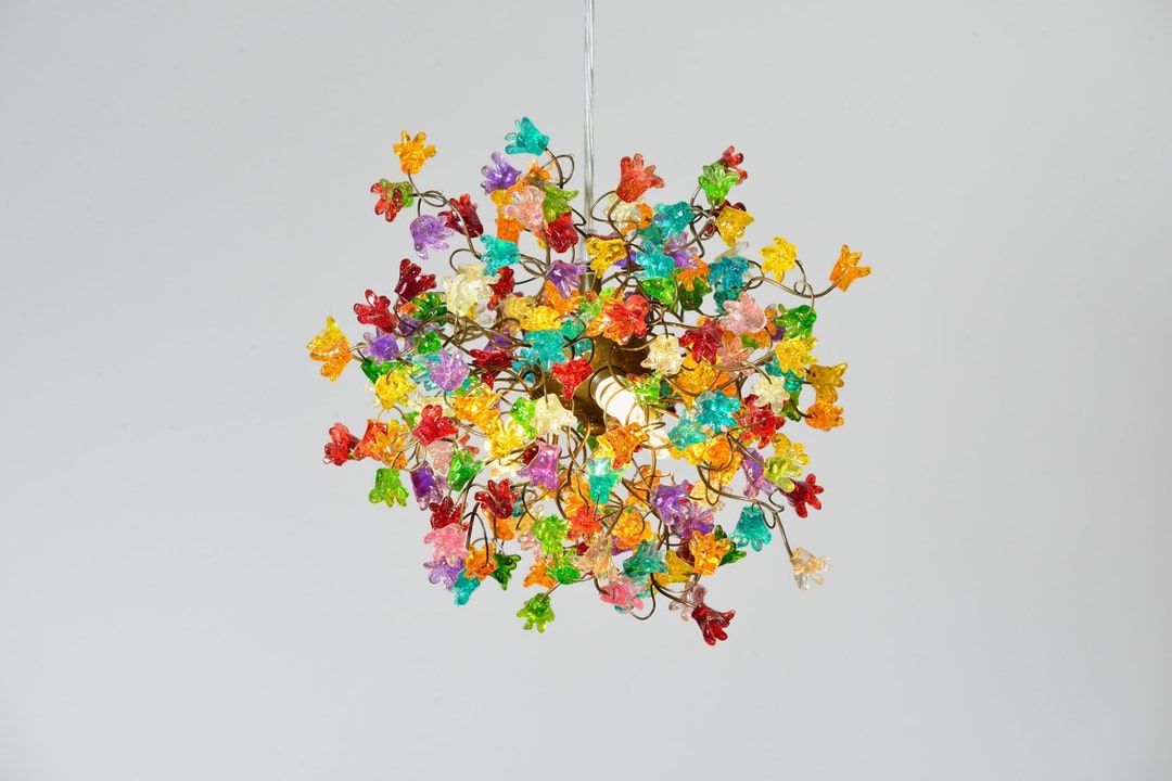 Ceiling Lamp, Modern Flowers Lighting With Rainbow Flowers for Dining ...