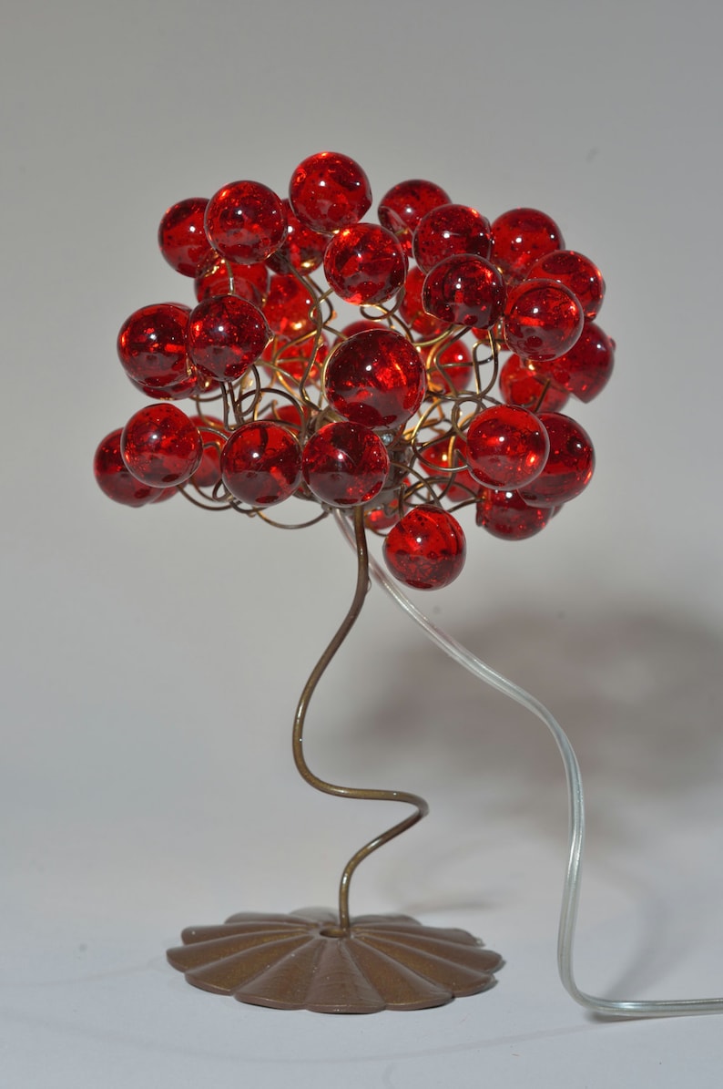 Red Table Lamp Desk Lamp With Red Bubbles Lighting for - Etsy