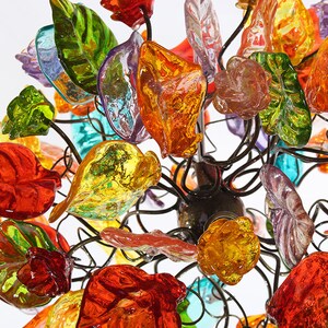 Colorful Ceiling Pendant Light With Flowers and Leaves - Decorative ...
