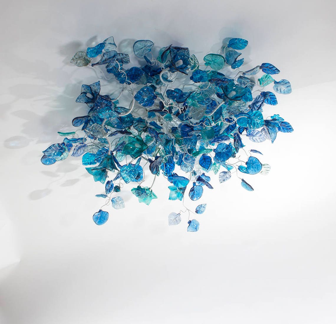 Large Flush Mount Ceiling Light Blue Ceiling Light Unique - Etsy