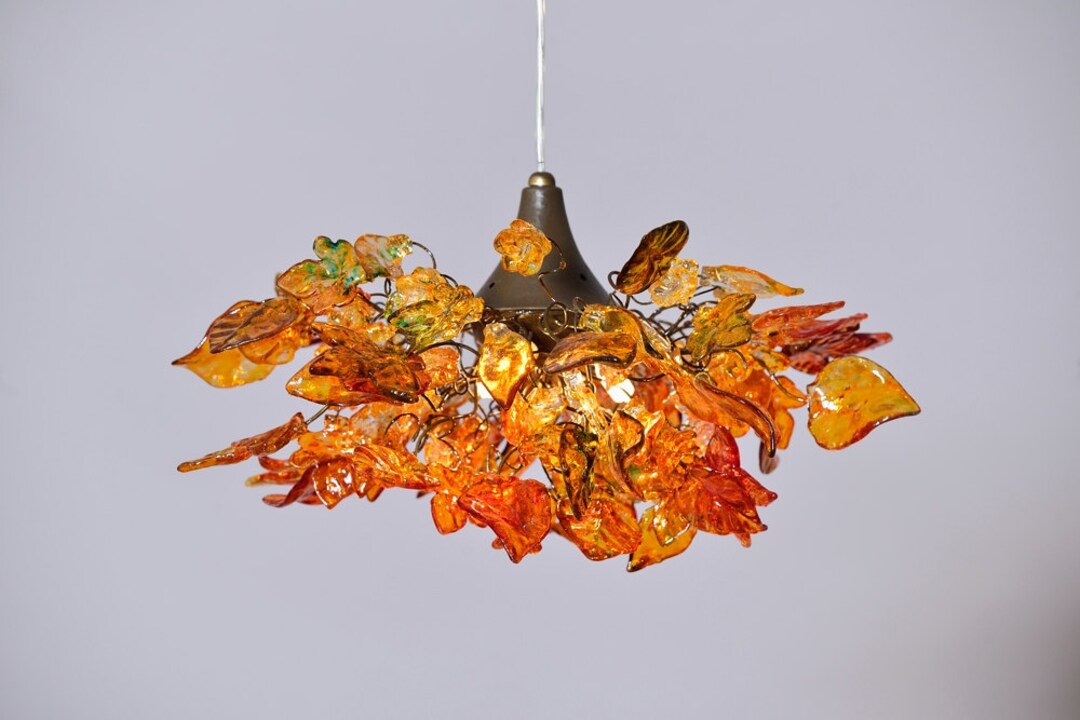 Orange Light Fixture, Lighting Hanging Chandeliers, Ceiling Lighting ...