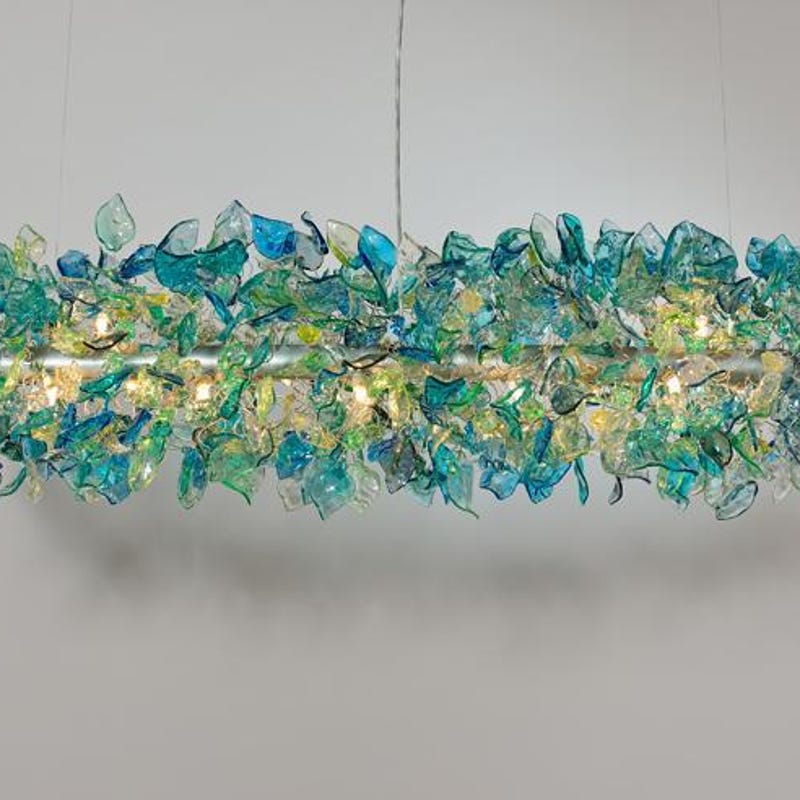 Aqua Chandelier - Etsy