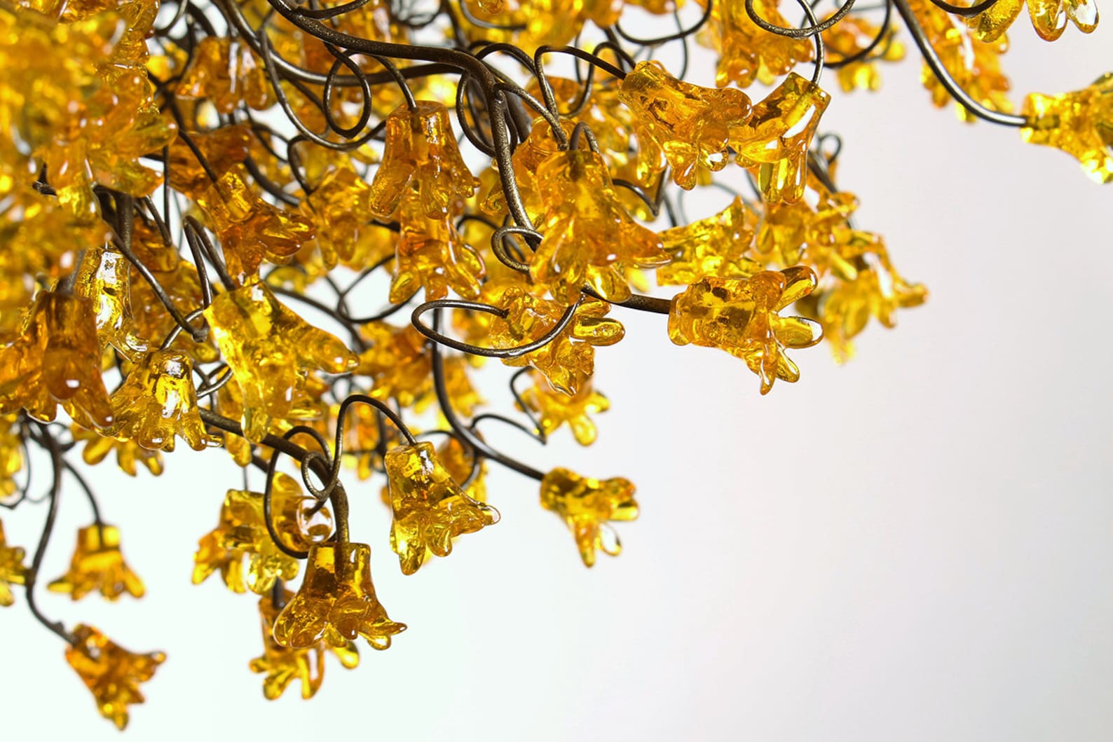 Hanging Ceiling Light With Yellow Flowers for Dining Room. - Etsy