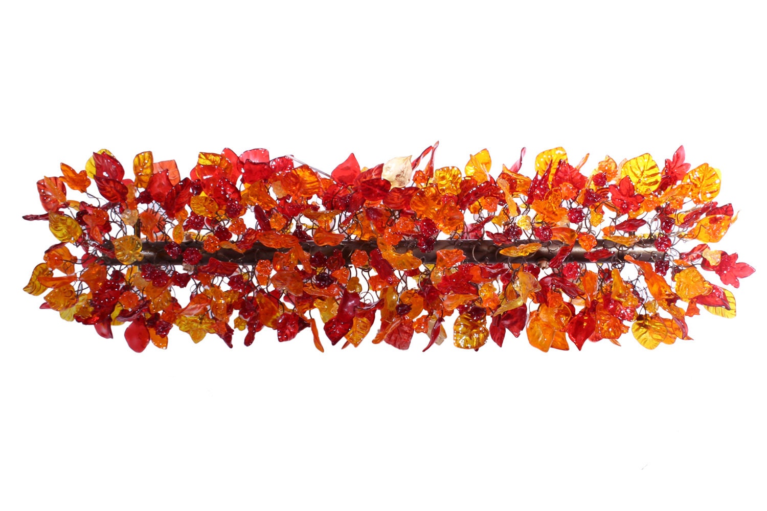 Ceiling Light Fixture With Warm Color Flower & Leaves Hanging | Etsy