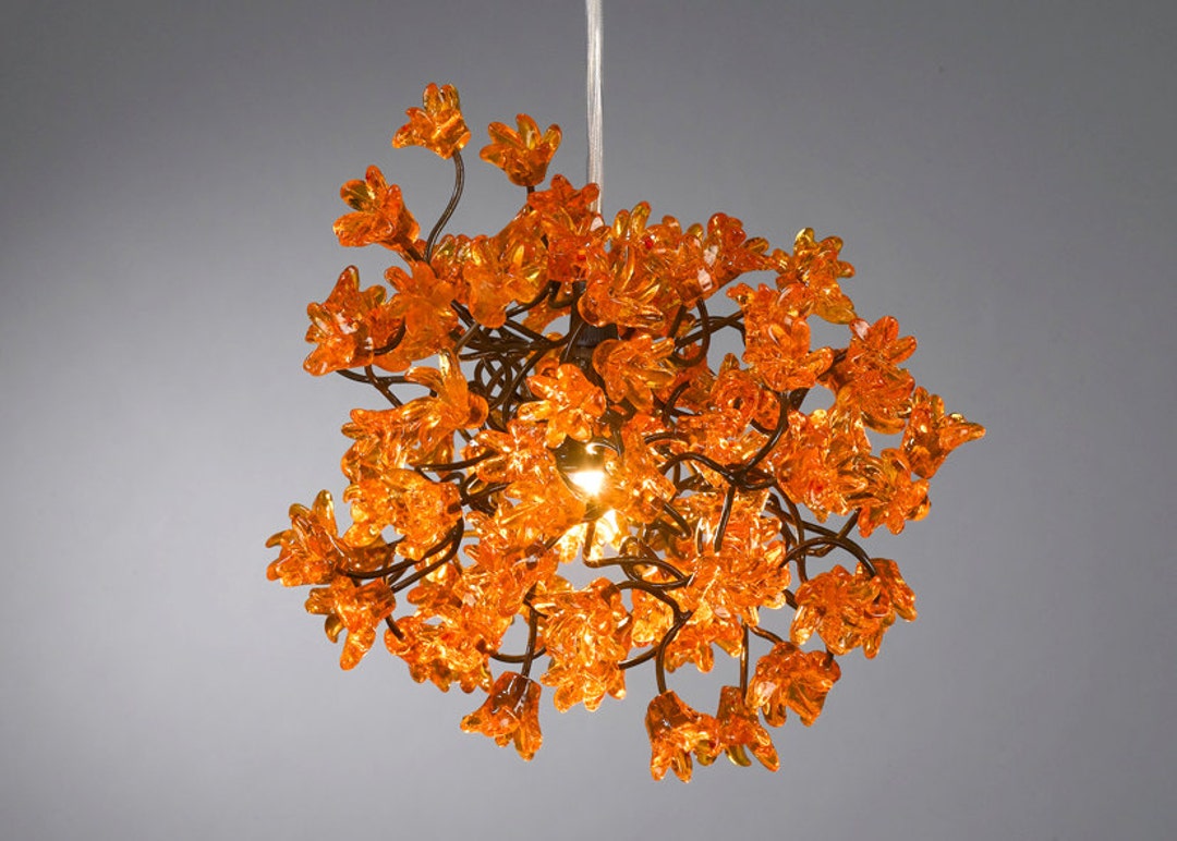 Pendant Lights With Jumping Orange Flowers for Bedroom, Bathroom ...