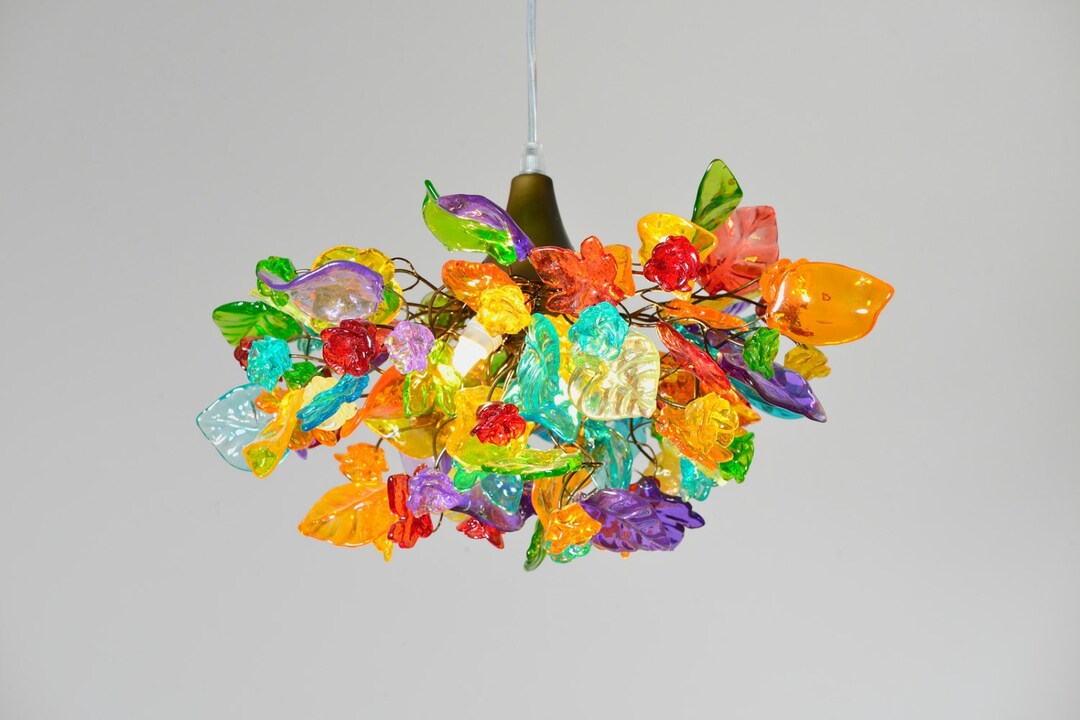 Colorful Lighting With Flowers and Leaves Multicolored for - Etsy